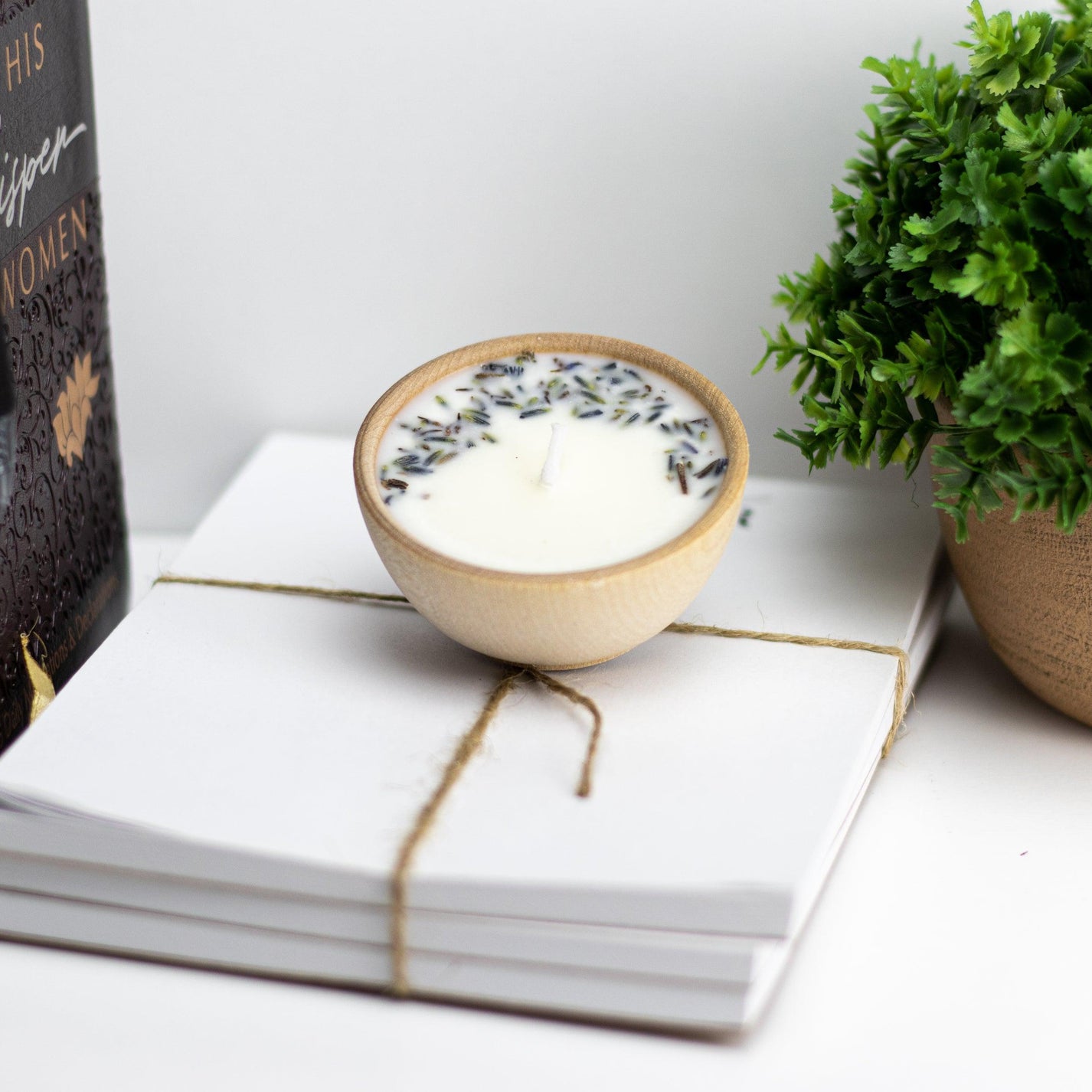 Set of Two Wooden Tea Lights - Essential Oil Candles – Megan's Pantry