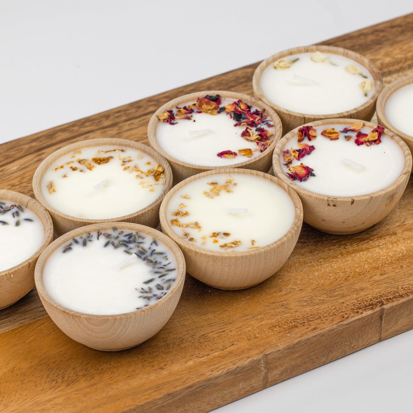 Set of Two Wooden Tea Lights - Essential Oil Candles – Megan's Pantry
